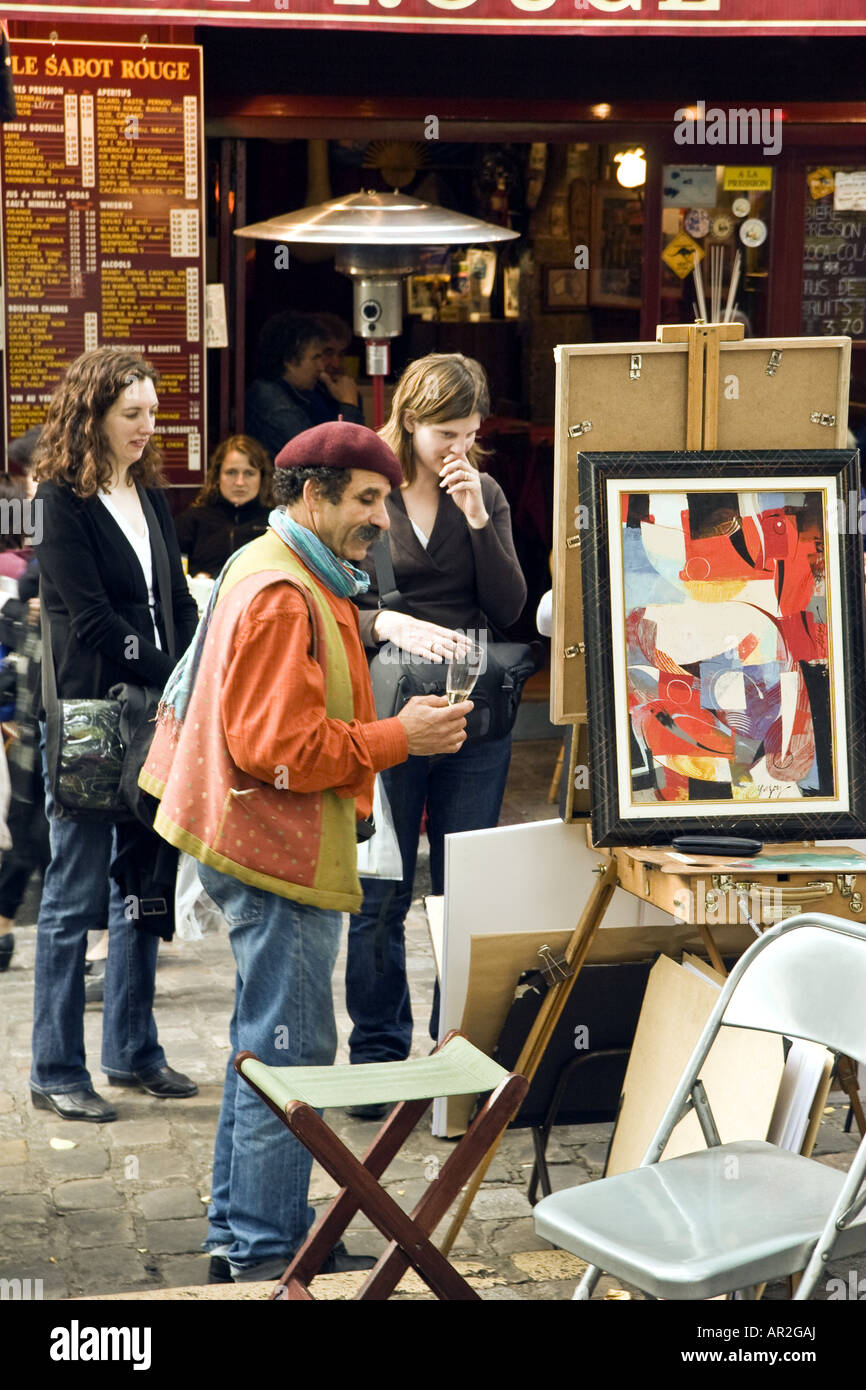artists on Montmarte, France, Paris Stock Photo - Alamy