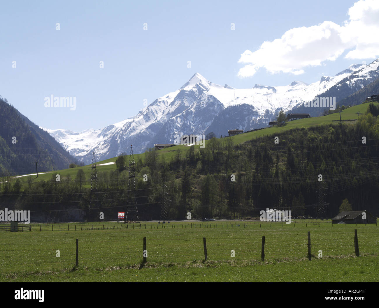 landscape with mountains, Austria, Pinzgau, Salzburg Stock Photo - Alamy