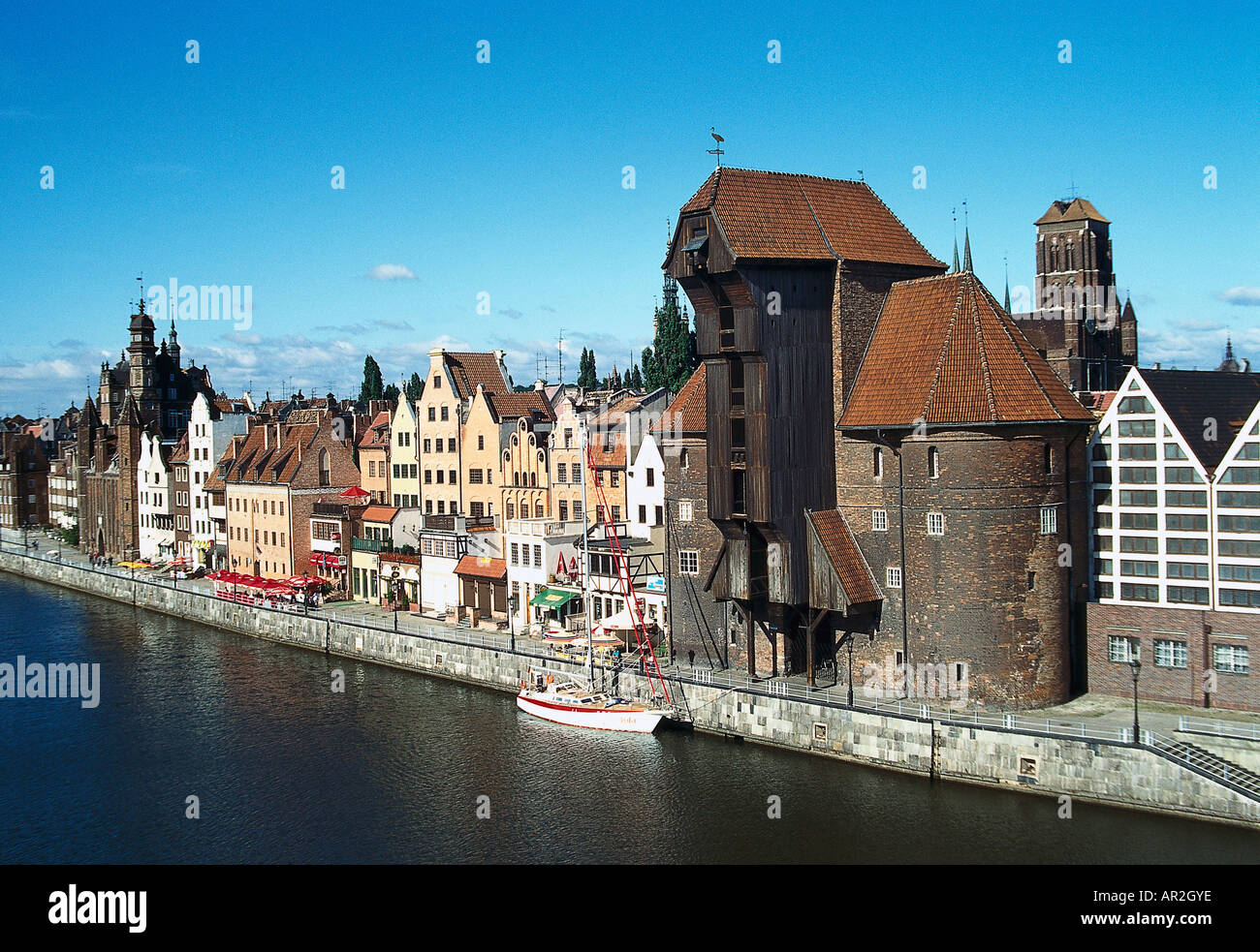 Medieval gate with crane, Gdansk, Poland Stock Photo - Alamy