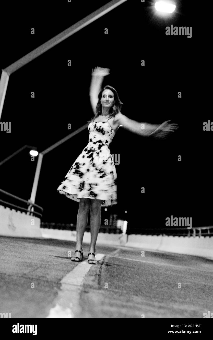 Happy black woman night Black and White Stock Photos & Images - Alamy