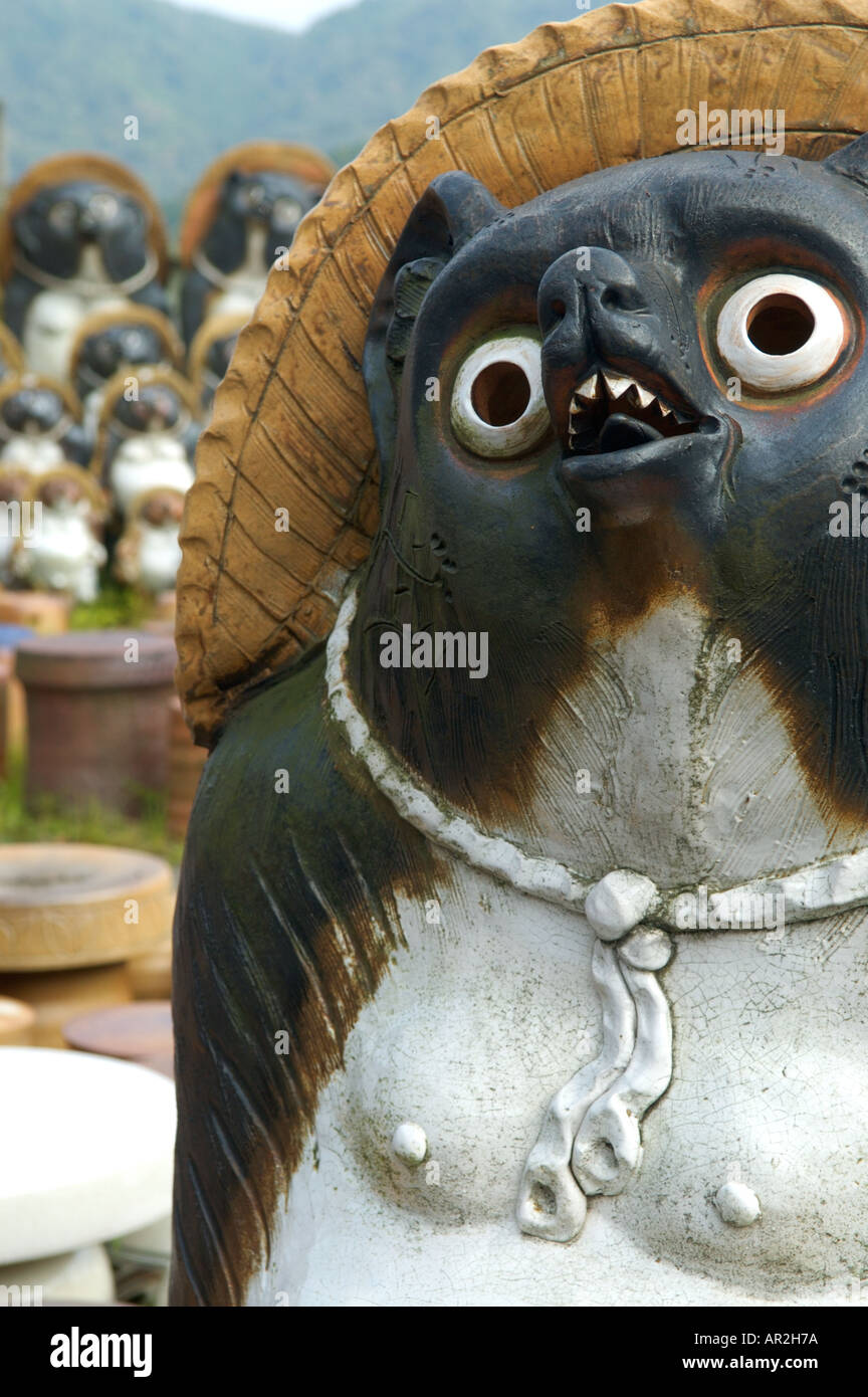 Tanuki Badger Statuettes, Japan Stock Photo - Alamy