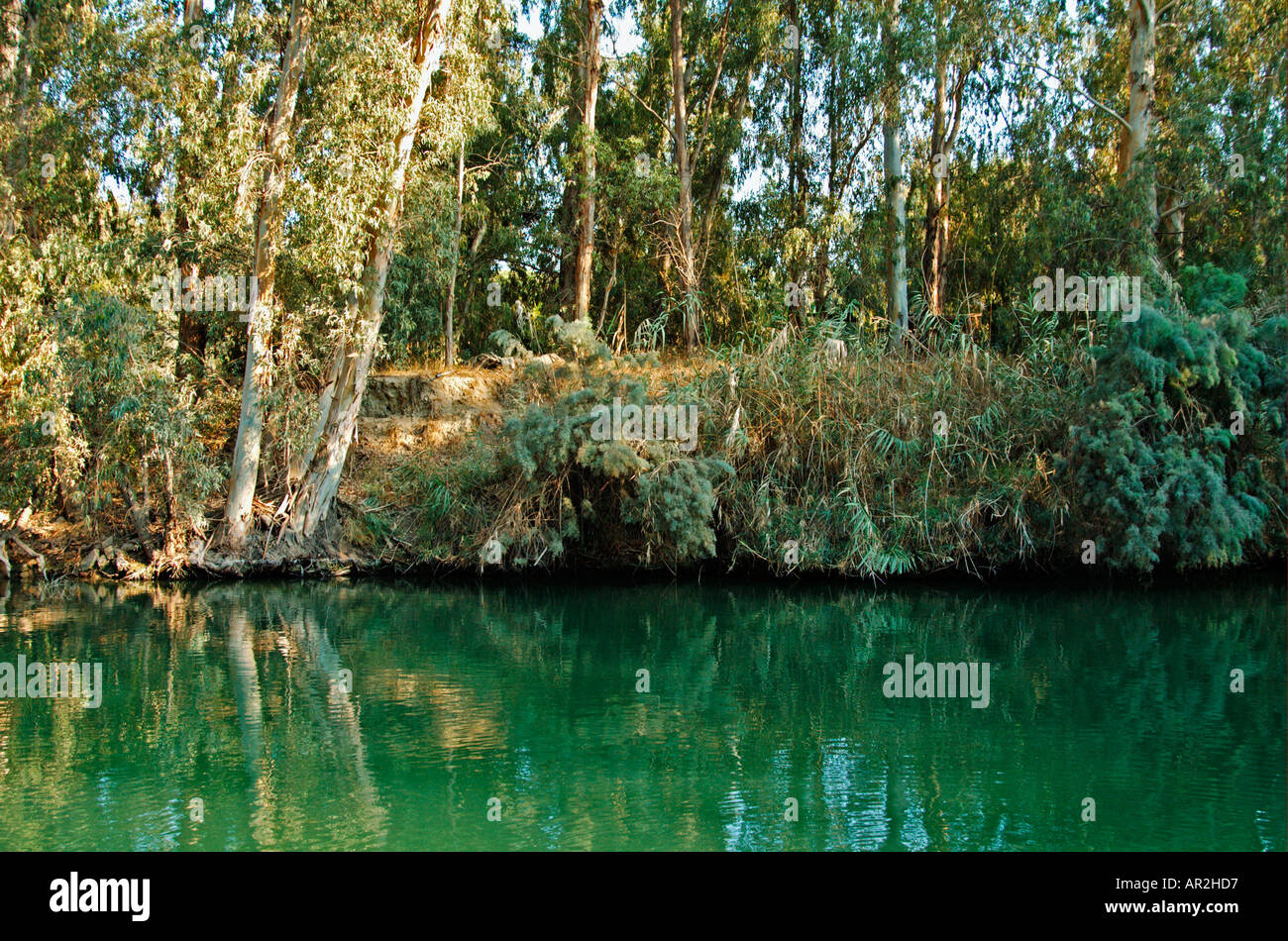 The Jordan river as seen from the point where Jesus Christ was baptized ...