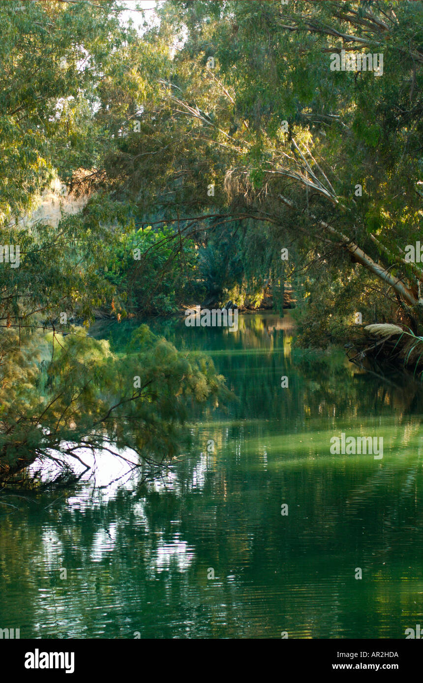 The Jordan river as seen from the point where Jesus Christ was baptized ...