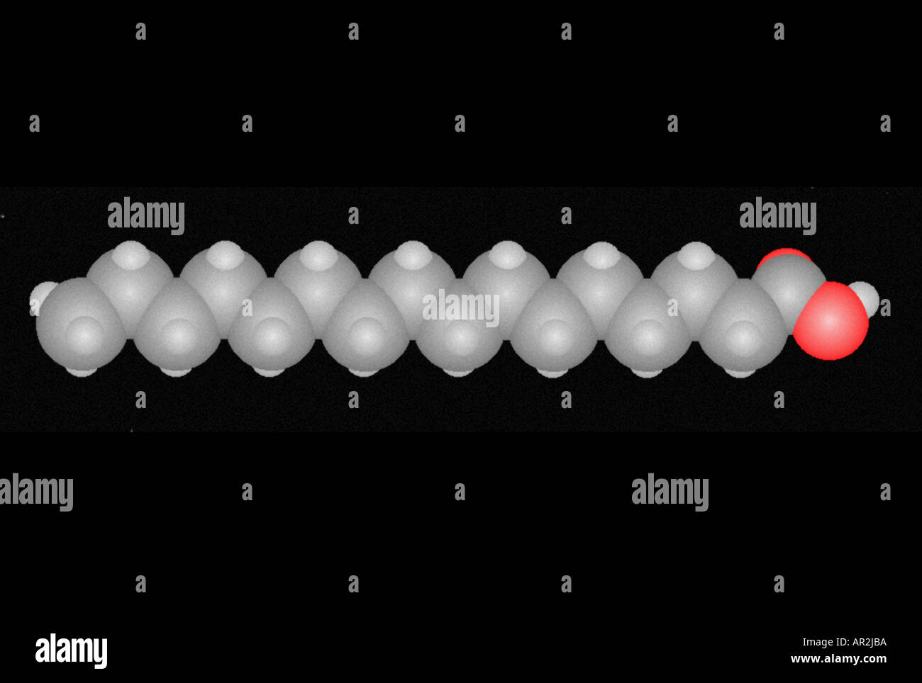 Palmitic acid space filling molecular model Stock Photo - Alamy