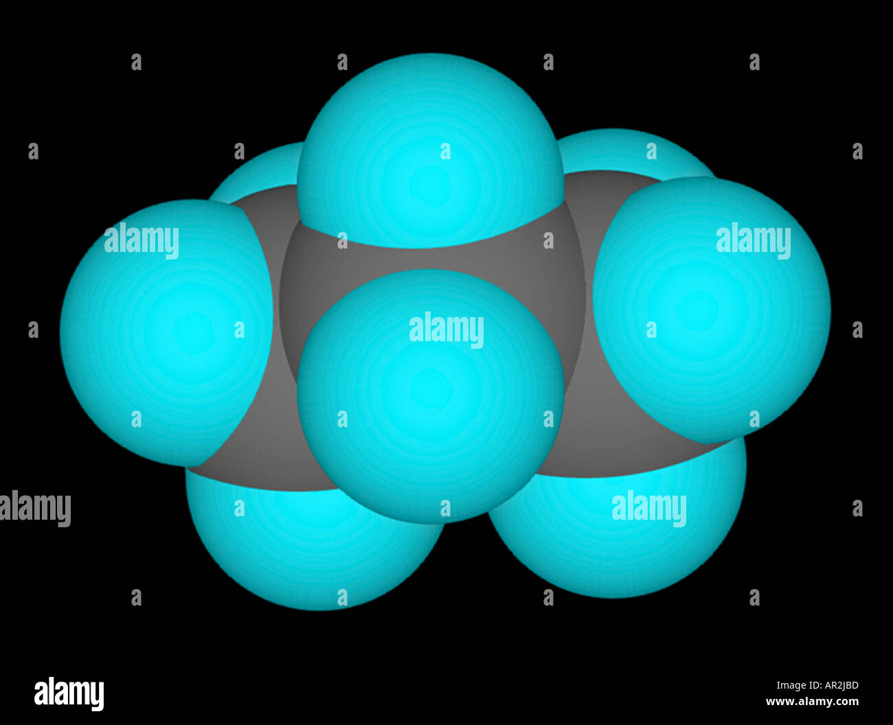 3D computer model of the propane molecule Stock Photo - Alamy