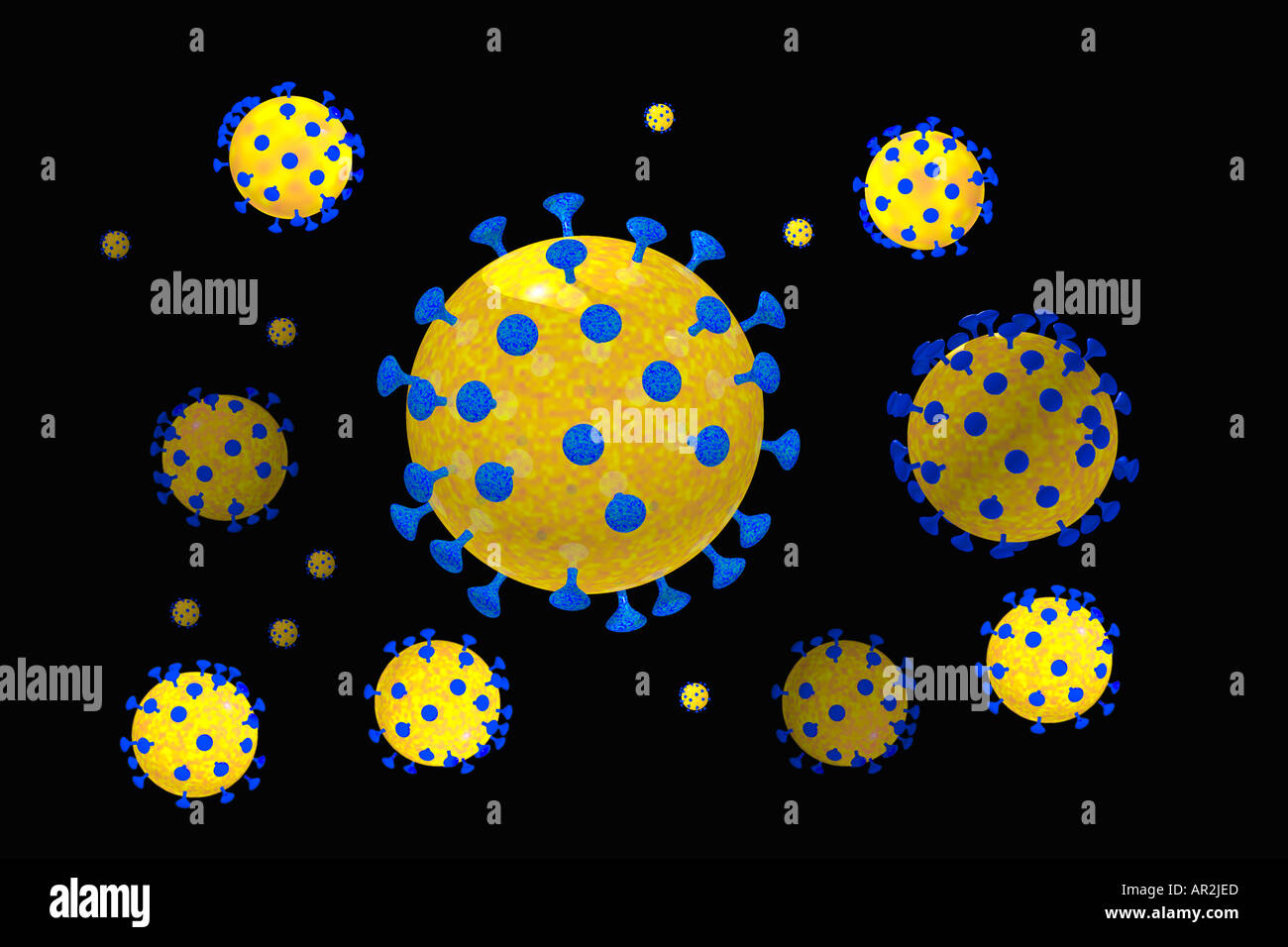 illustration of HIV human immunodeficiency virus Stock Photo - Alamy