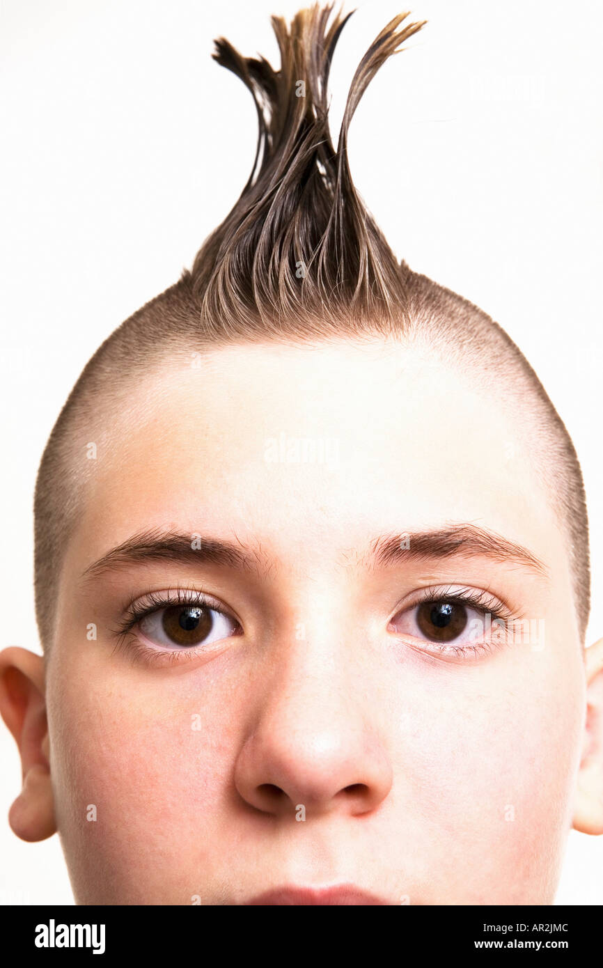 Portrait of teenage girl with mohawk Stock Photo - Alamy