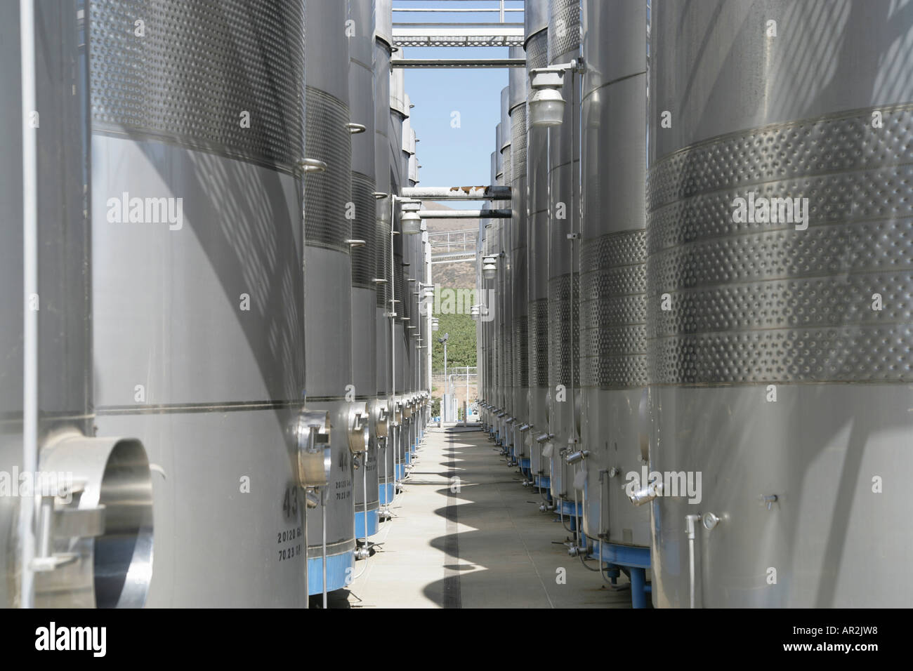 Vats at winery Stock Photo - Alamy