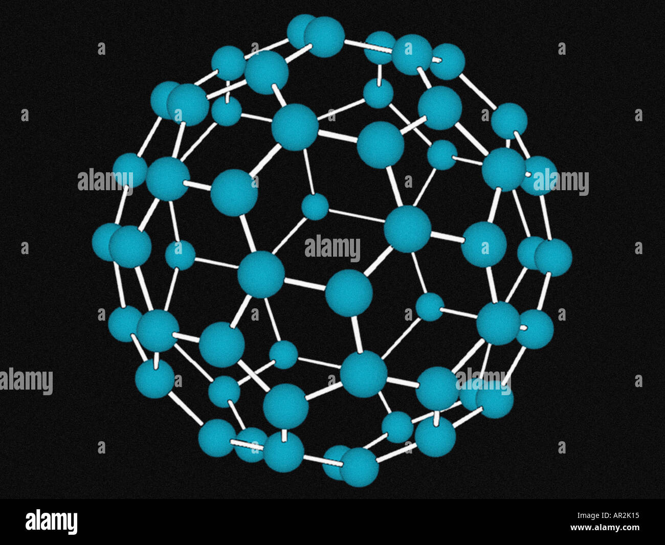 molecular model showing the structure of buckminsterfullerene Stock Photo - Alamy