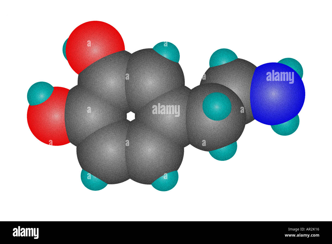 3D computer model of the dopamine molecule Stock Photo - Alamy