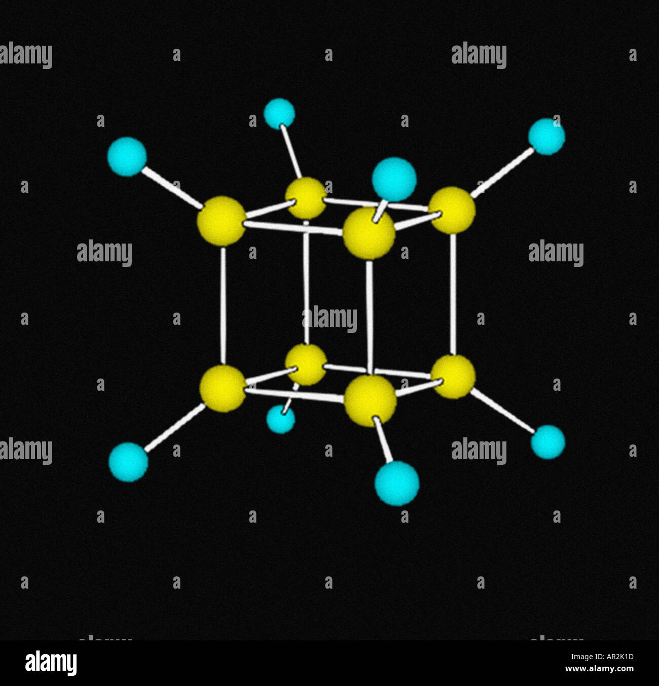 3D computer model of the cubane molecule Stock Photo - Alamy
