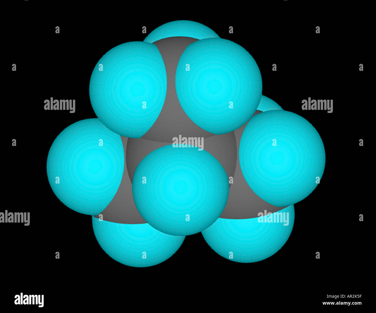 3D computer model of the isobutane molecule Stock Photo - Alamy