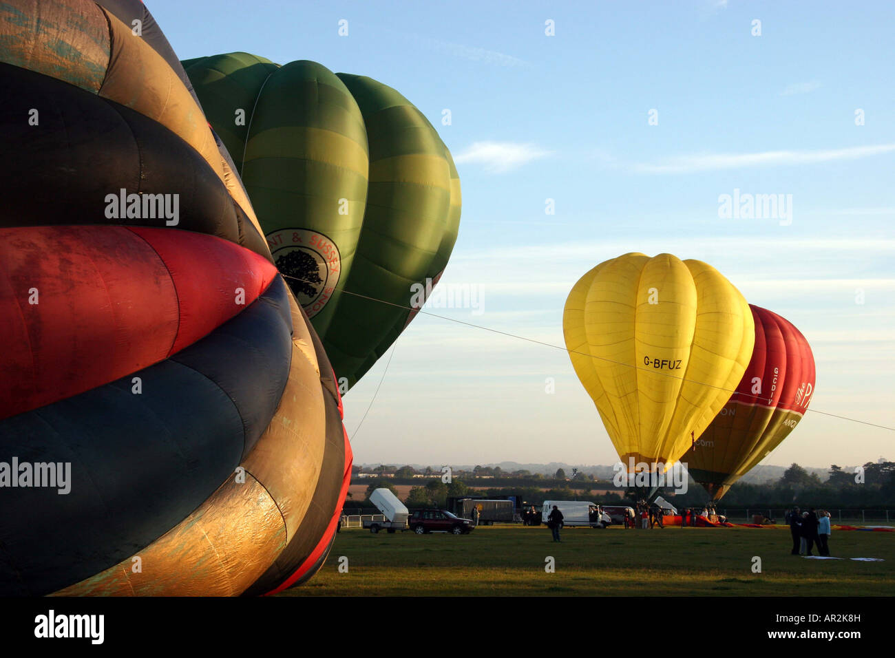 Hot air balloon floating sussex hi-res stock photography and images - Alamy