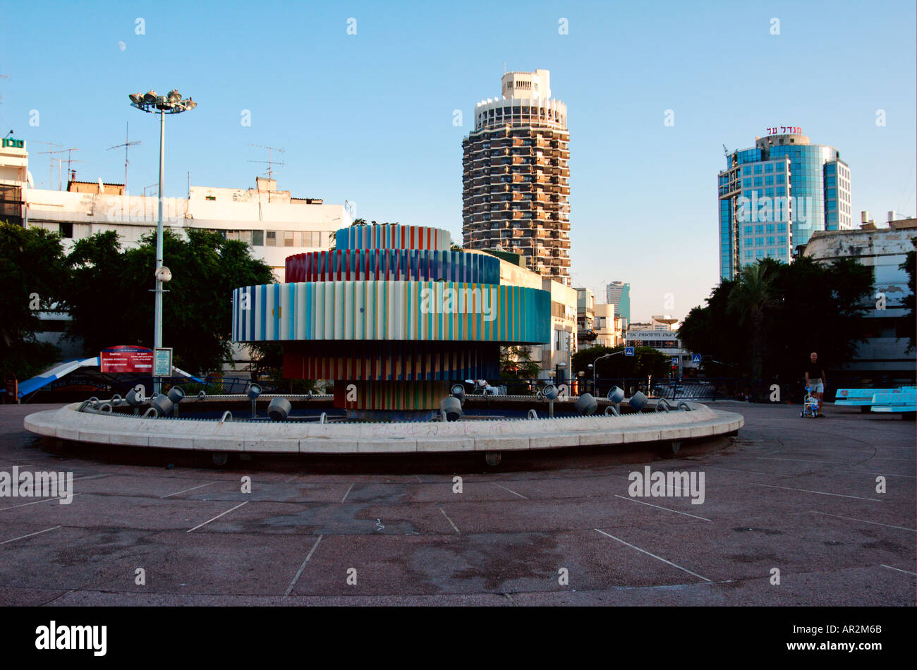 Israel Tel Aviv Dizengoff circle in centre Tel Aviv with a moving ...