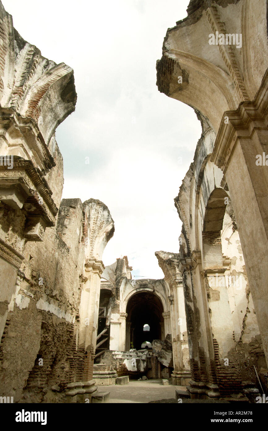 Guatemala Antigua cathedral earthquake damaged ruins Stock Photo - Alamy