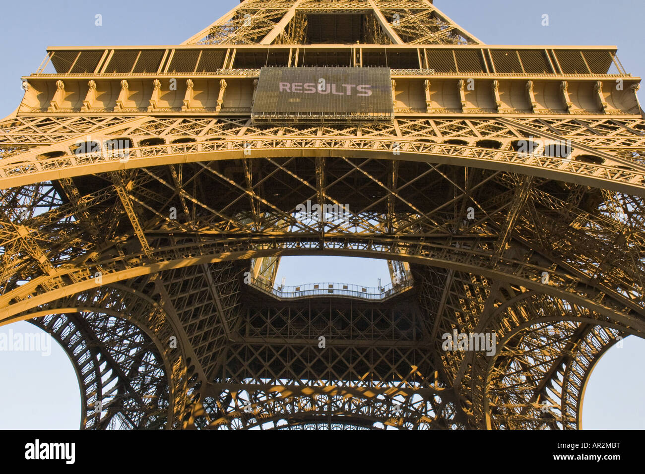 sub-platform of Eiffel tower, France, Paris Stock Photo - Alamy