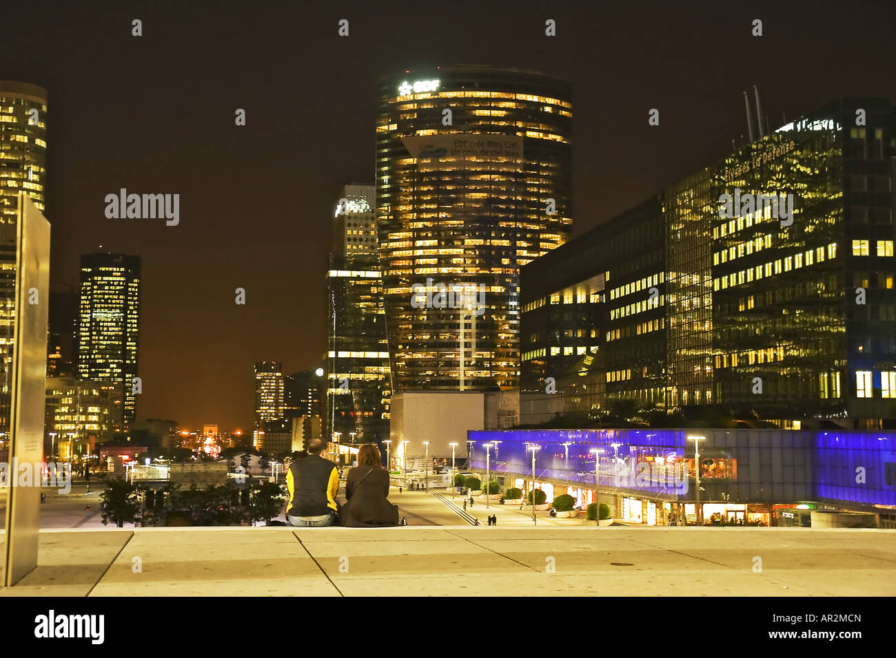view to the high-rise buildings in La Defense, France, Paris Stock ...
