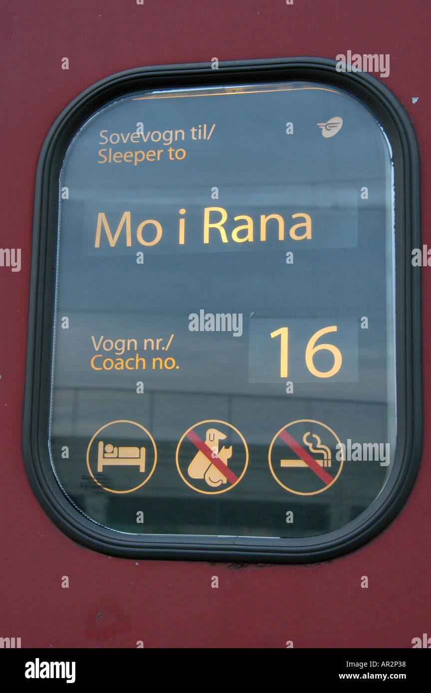 night train to Mo i Rana and Bodo, norway Stock Photo - Alamy