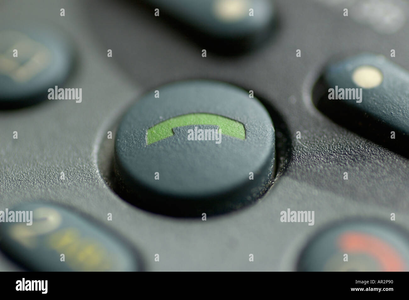 button with a green phone symbol on a cellular phone Stock Photo - Alamy