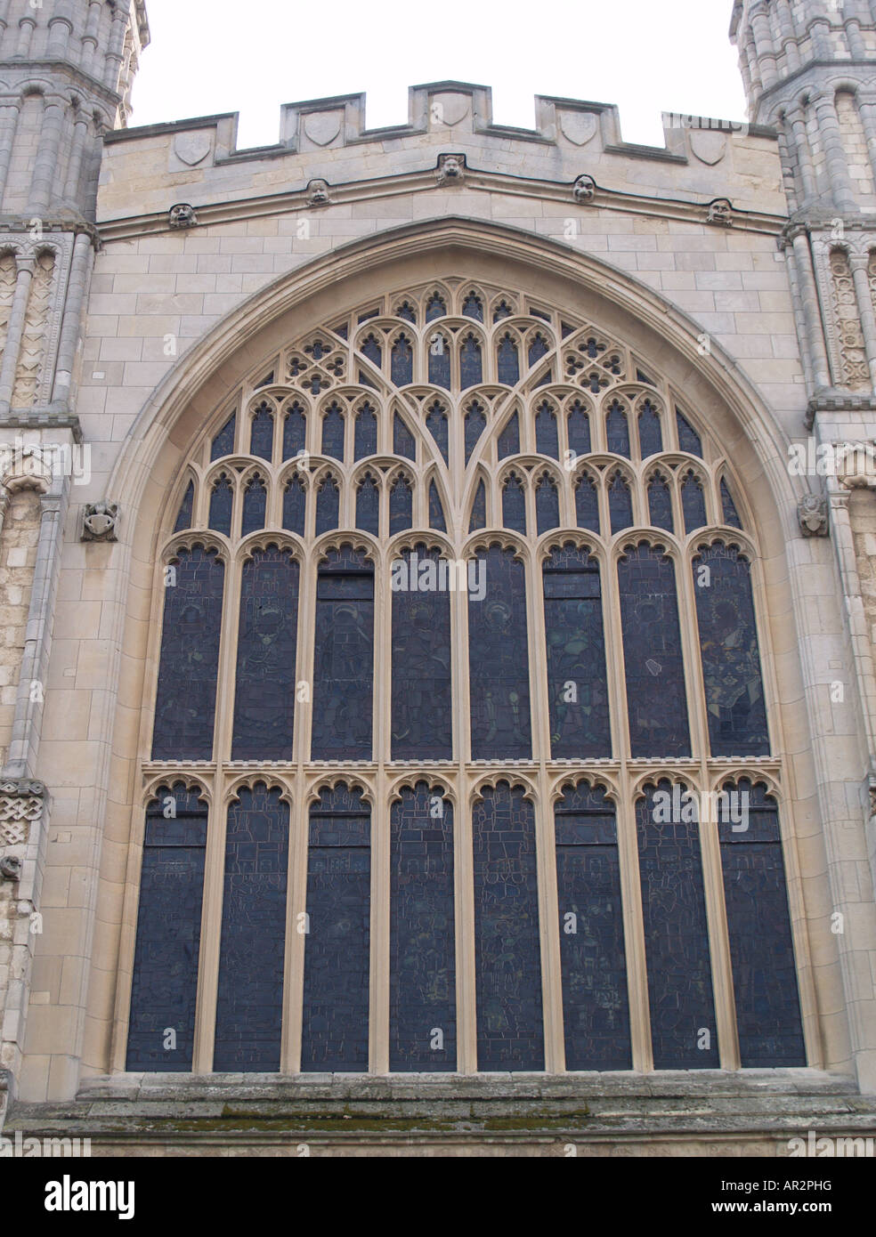 cathedral tower carved masonry ornate windows Stock Photo - Alamy