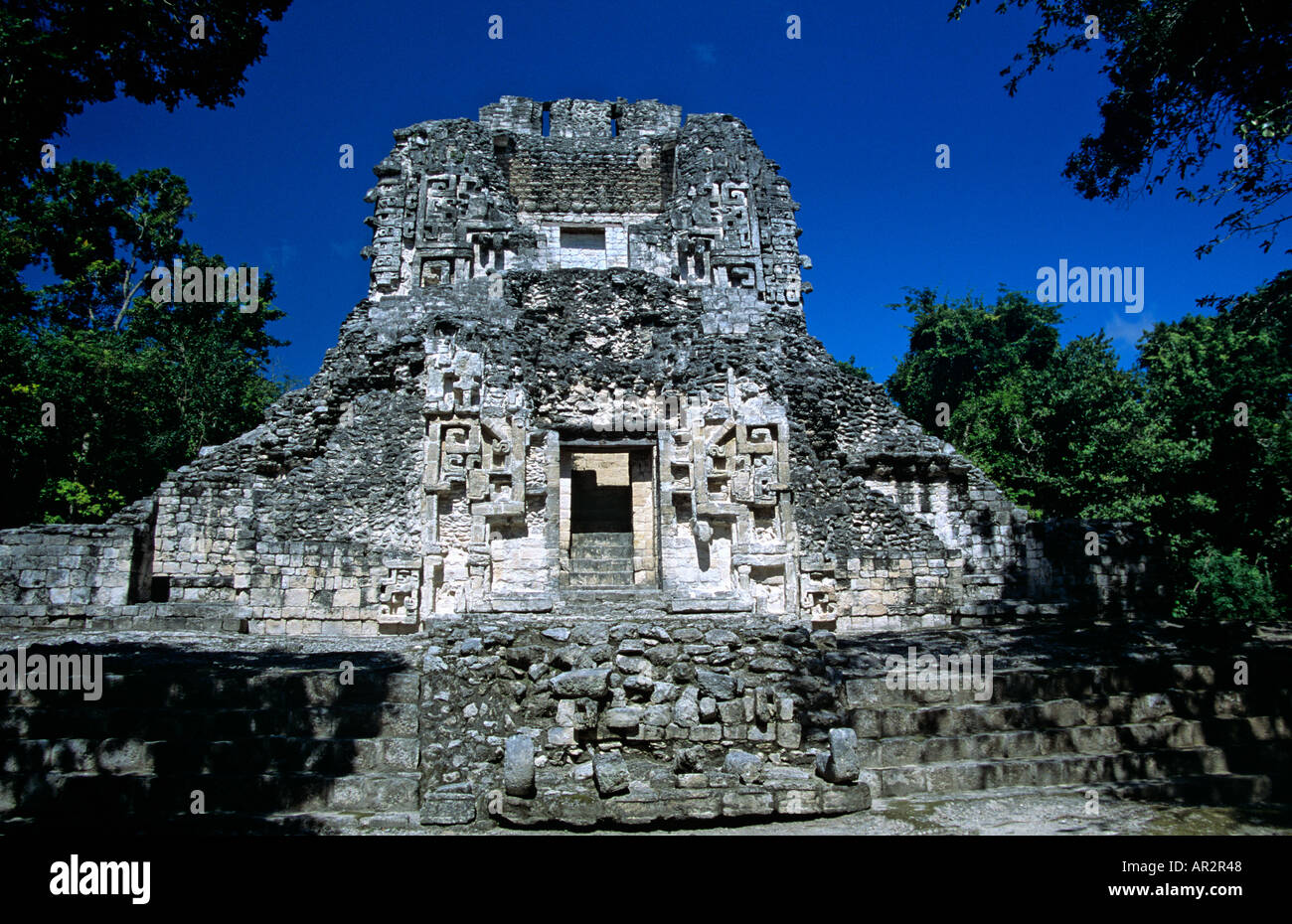 The Mayan ruins of Lamanai, Orange Walk District, Belize, Central ...