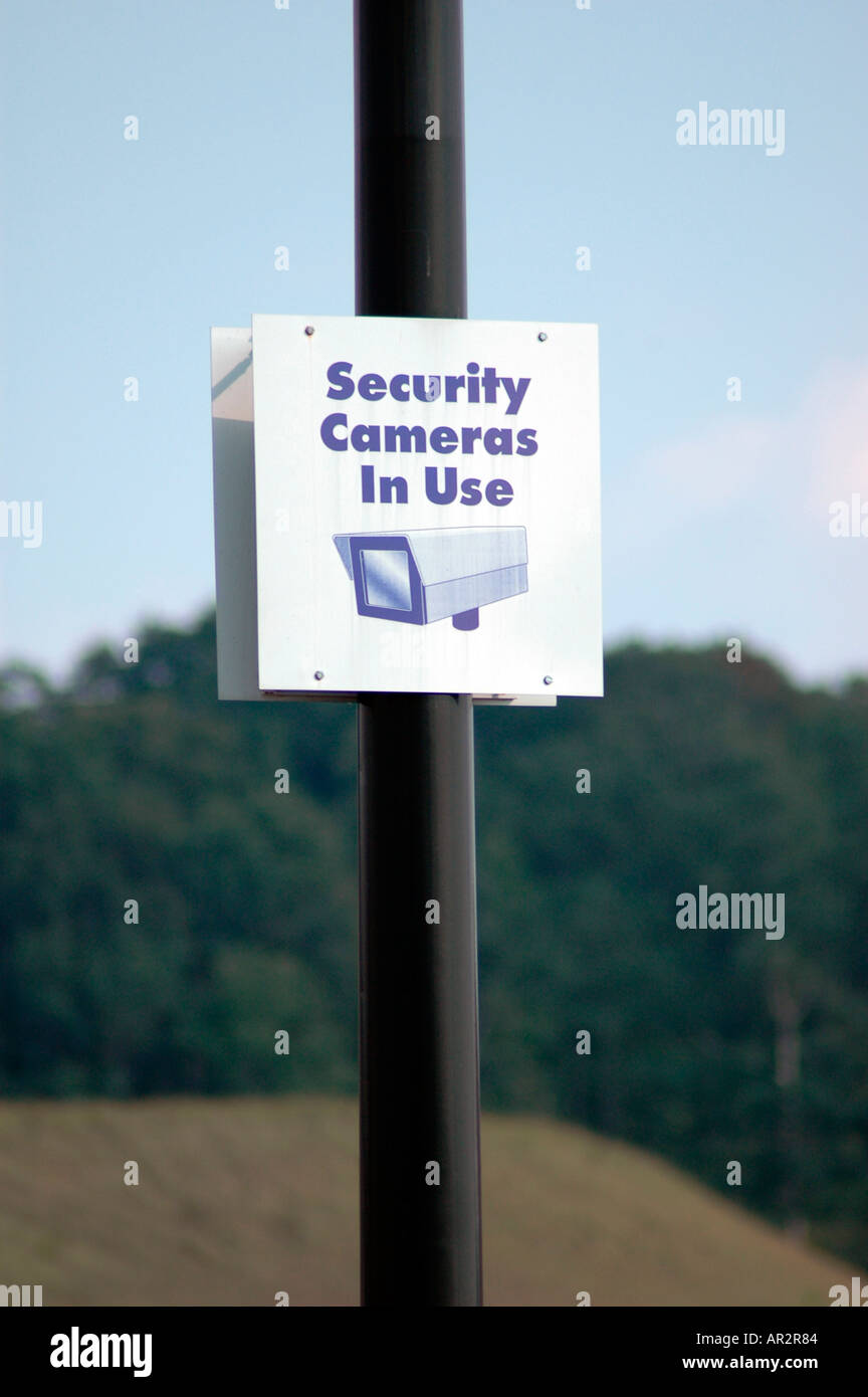 Parking lot security cameras in Use for public safety with notice in ...