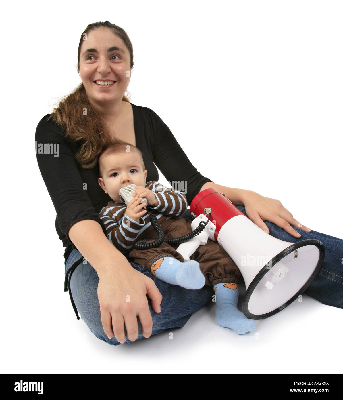 Mother baby megaphone hi-res stock photography and images - Alamy