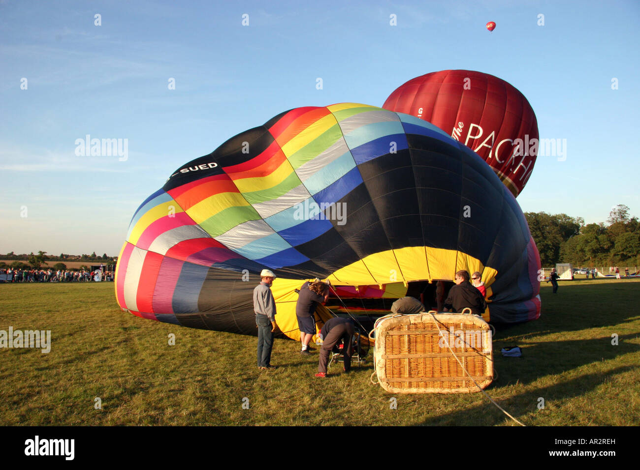 G-SUED multicolored patchworkon the ground half inflated, rising up ...