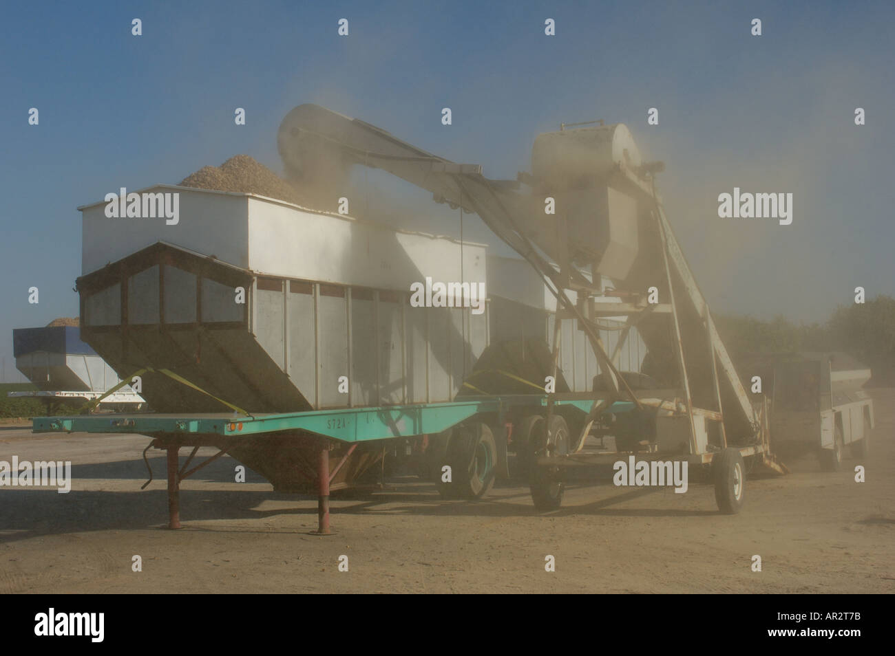 Almond harvest tractor hi-res stock photography and images - Alamy