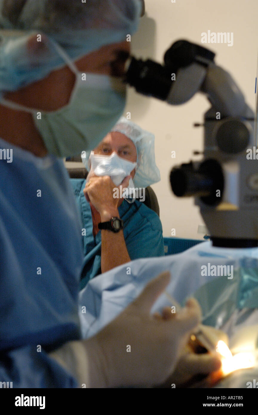 Surgical Operation Cataract Extraction Eye Surgery Surgeon Operating ...