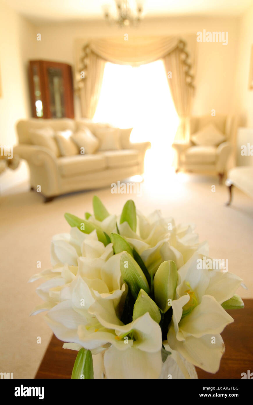 flowers in lounge Stock Photo - Alamy