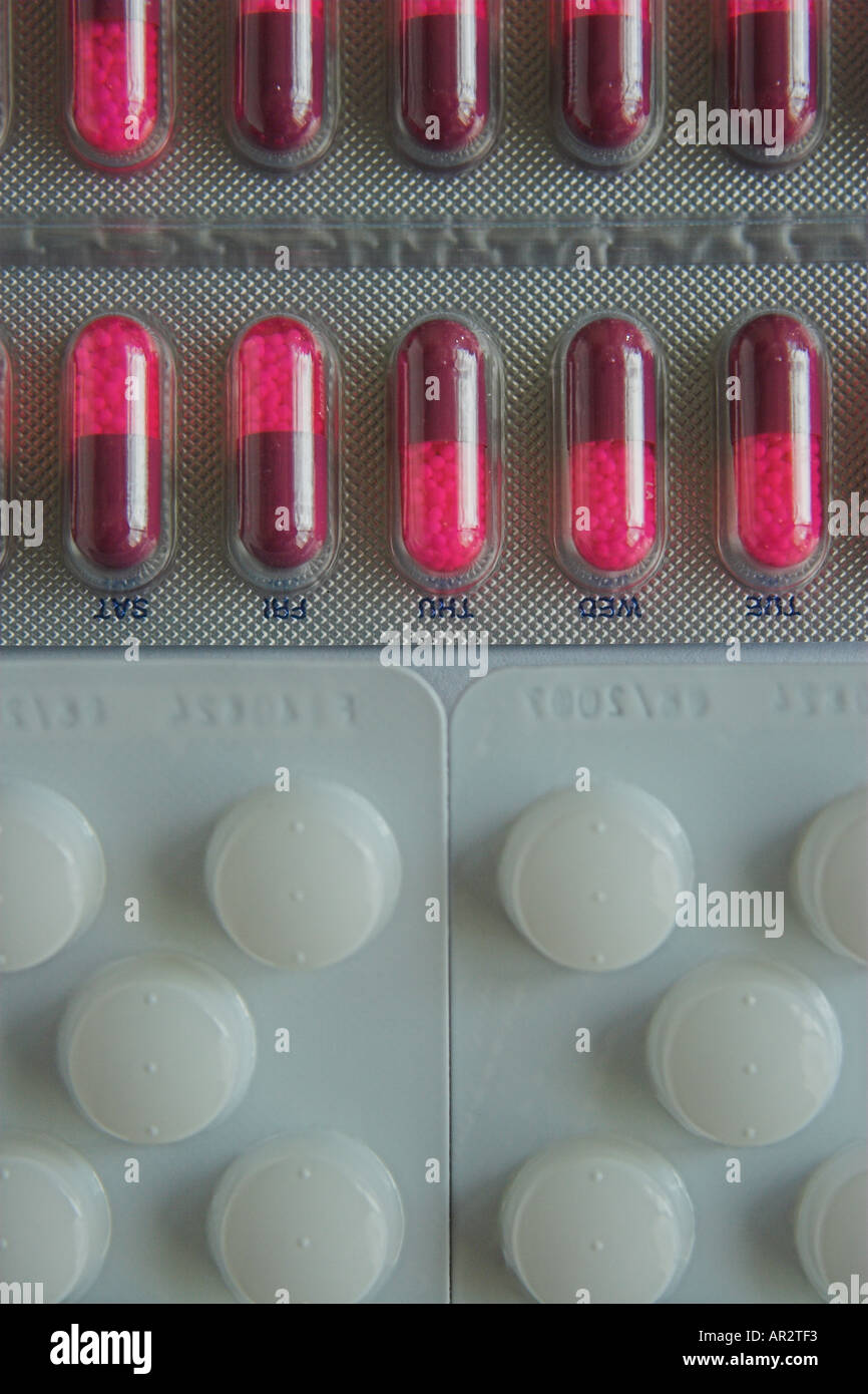 Concept image of medicinal tablets / pills/ capsules Stock Photo - Alamy