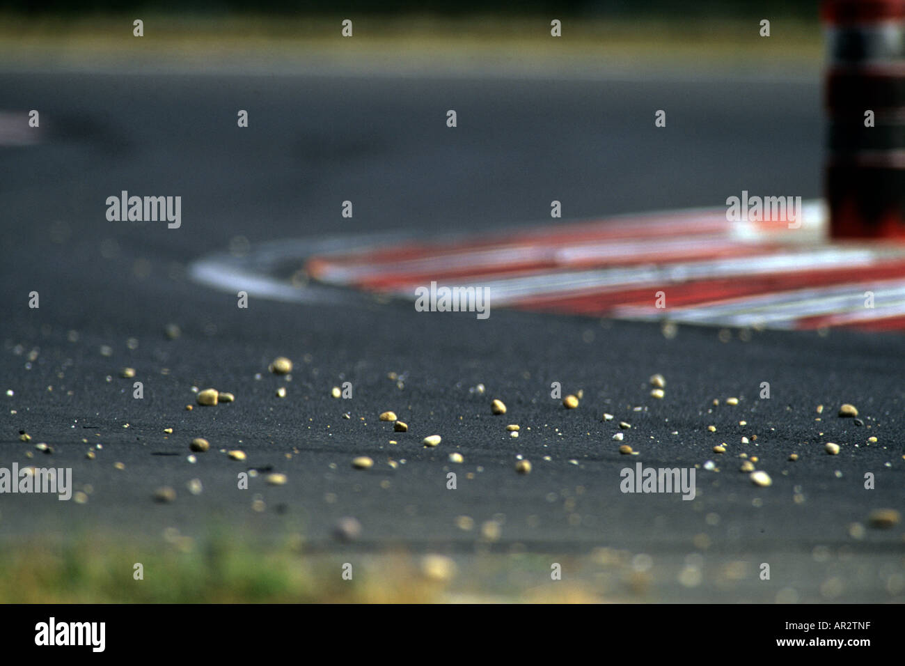 Formula One race track showing debris Stock Photo - Alamy