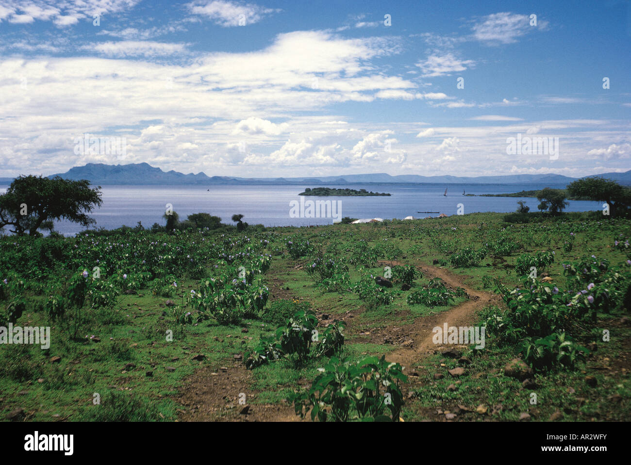 The Winam or Kavirondo Gulf of Lake Victoria with Homa Mountain on the ...