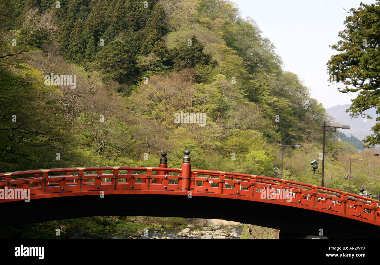 The Shin-kyo (Shinkyo) Bridge in The Nikko National Park, Japan Stock ...