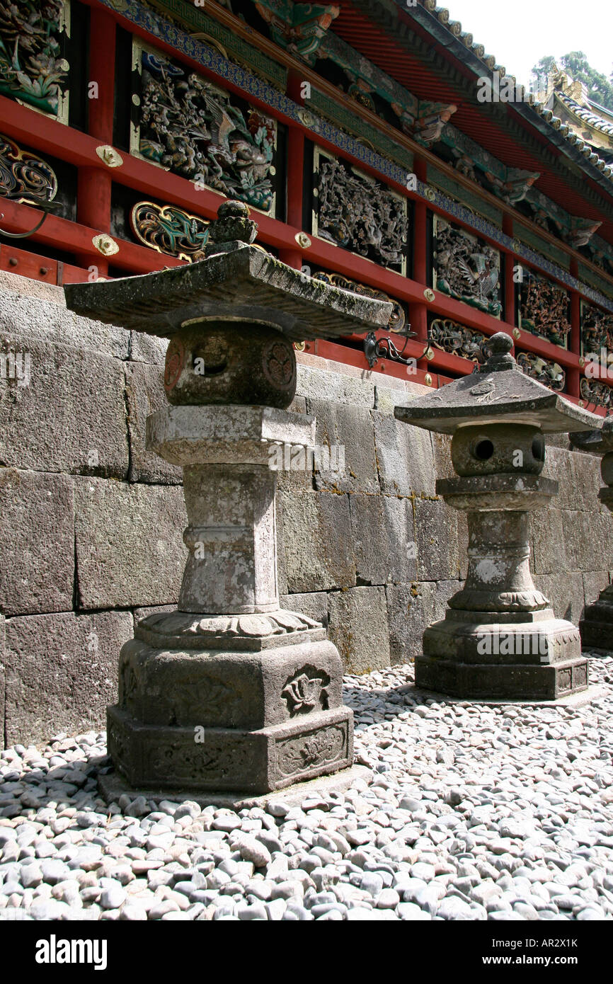 Detail of temple Toshogu Shrine (Tosho-gu), Nikko, Japan Stock Photo ...