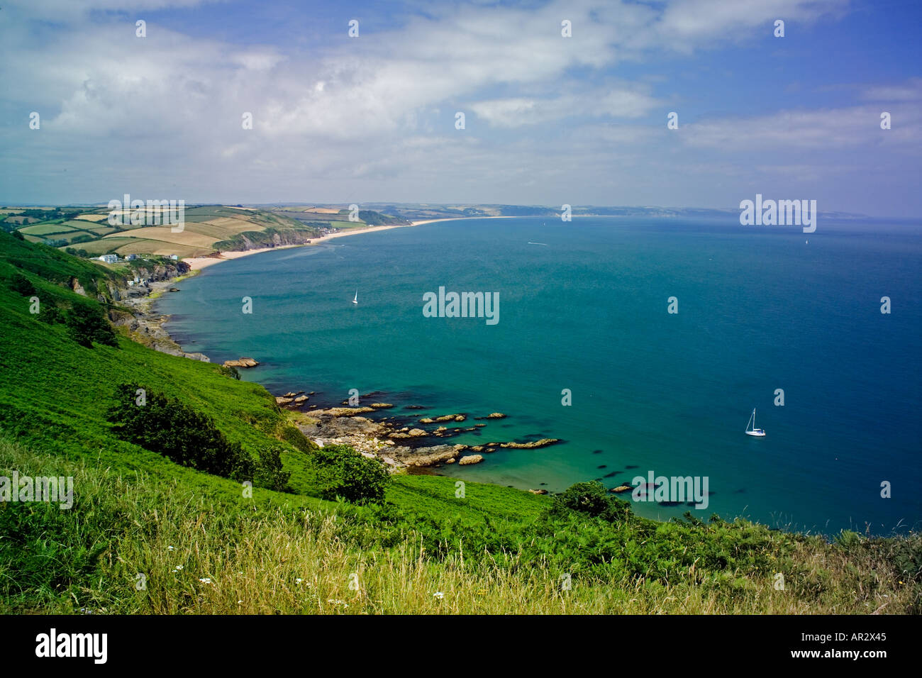 Start Bay Devon England Stock Photo - Alamy
