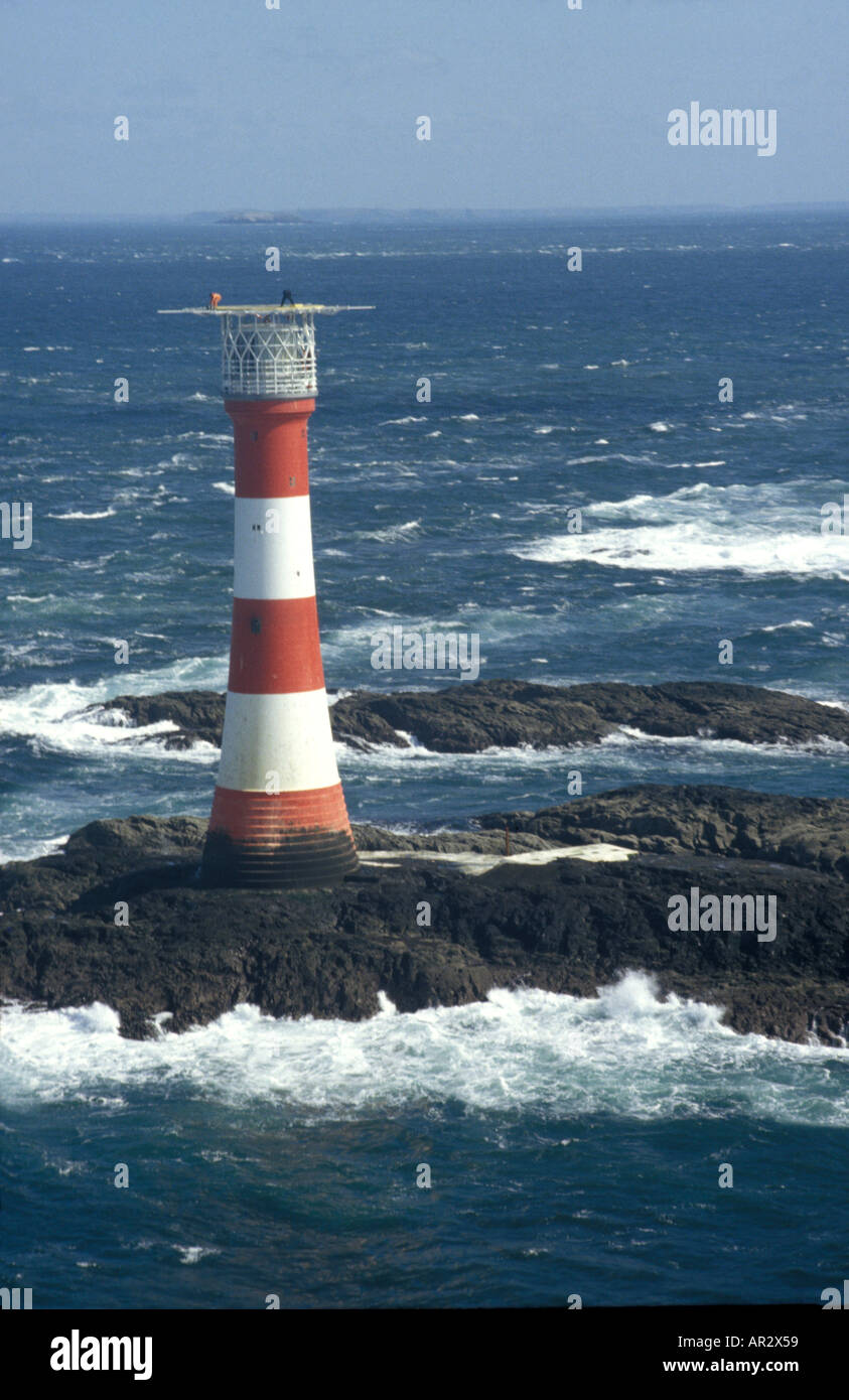 The Smalls lighthouse St Georges Channel Pembrokeshire Wales UK Stock ...