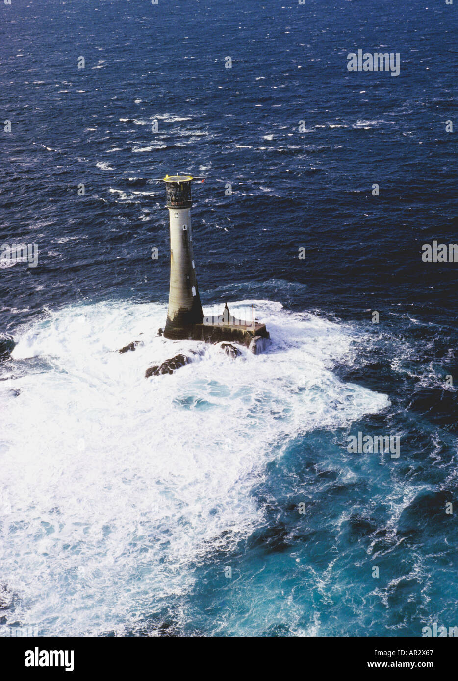 Wolf Rock lighthouse English Channel Cornwall England UK Stock Photo - Alamy