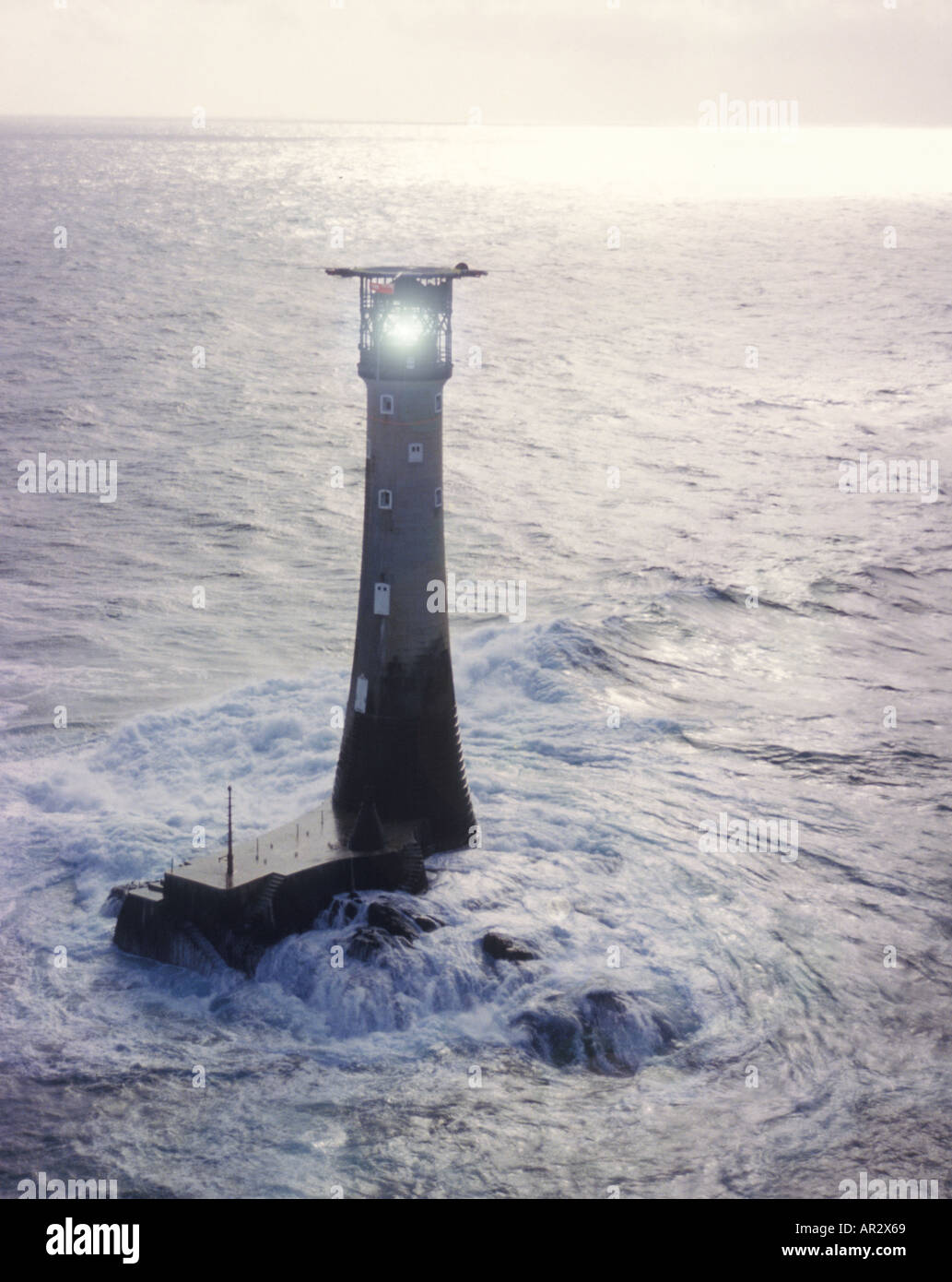 Wolf Rock lighthouse English Channel Cornwall England UK Stock Photo - Alamy