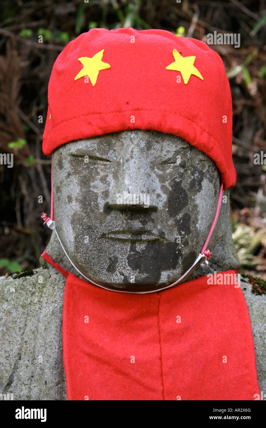 One of the Narabi-jizo, fifty statues of Jizo the Buddhist saint of ...