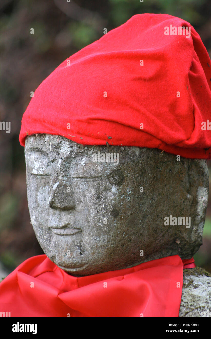 One of the Narabi-jizo, fifty statues of Jizo the Buddhist saint of ...