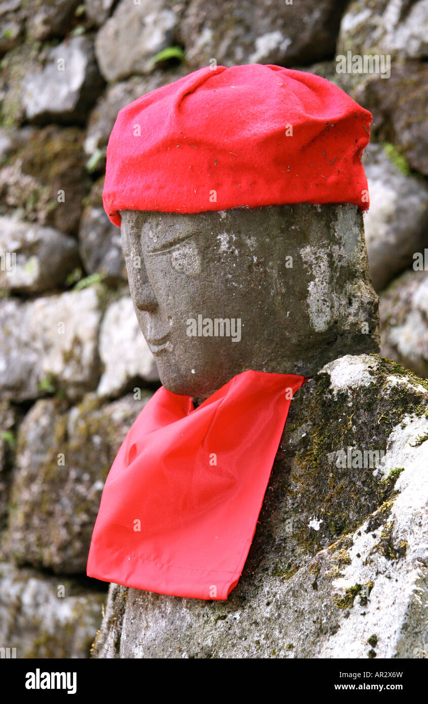 One of the Narabi-jizo, fifty statues of Jizo the Buddhist saint of ...