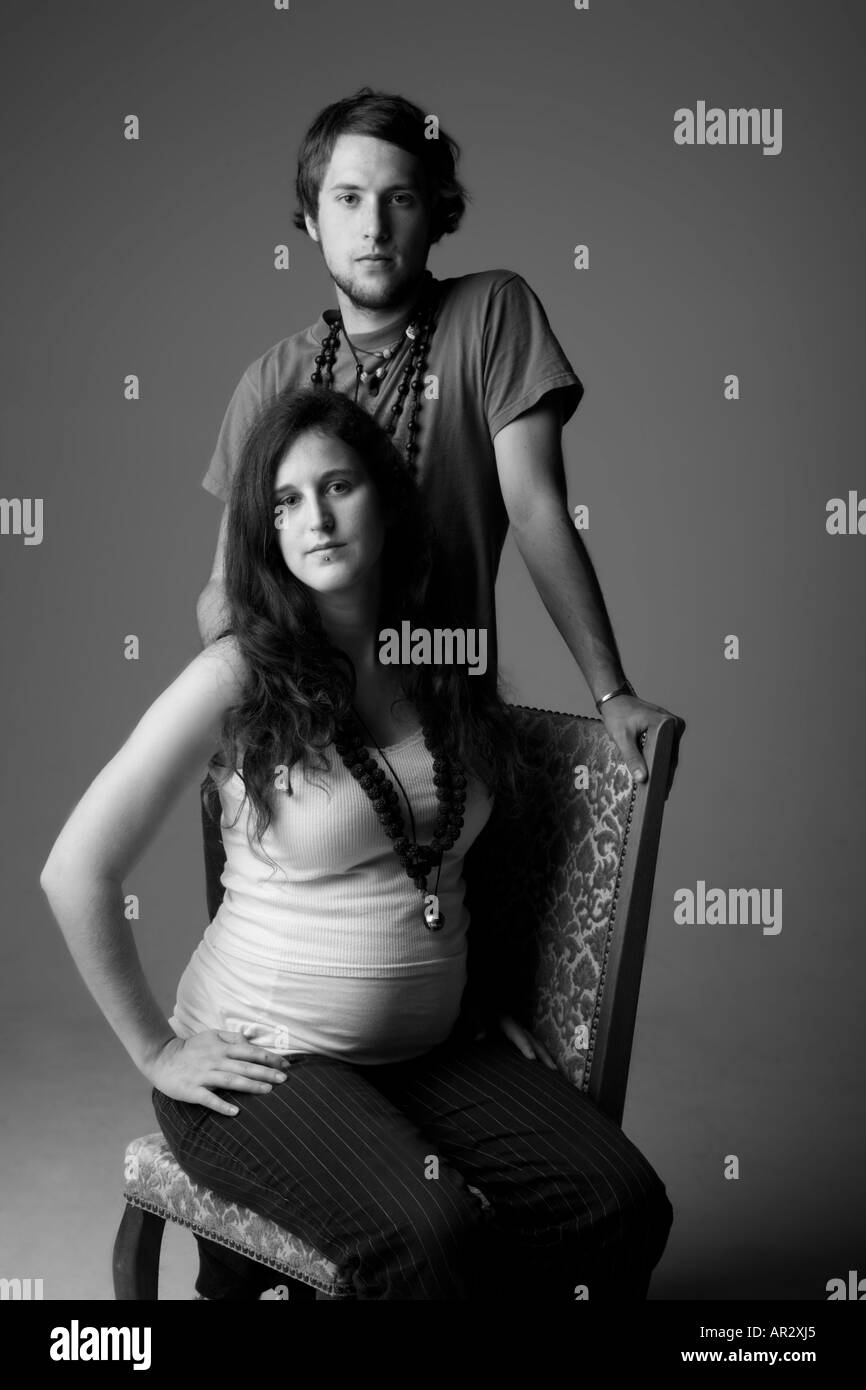 Mother and father with young Black and White Stock Photos & Images - Alamy