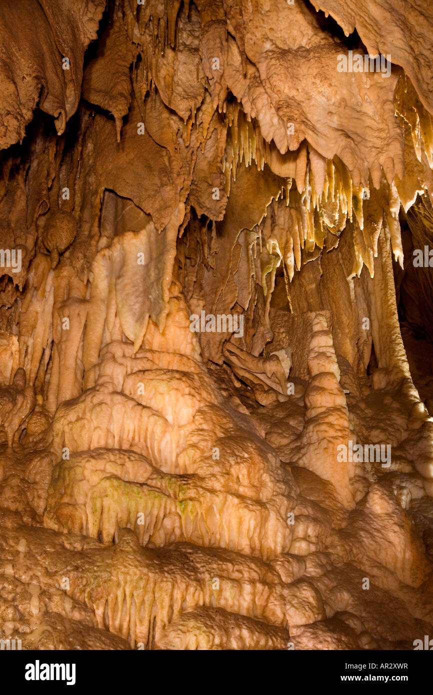 speleothem in Drapery Room, Mammoth Cave National Park, Kentucky USA ...