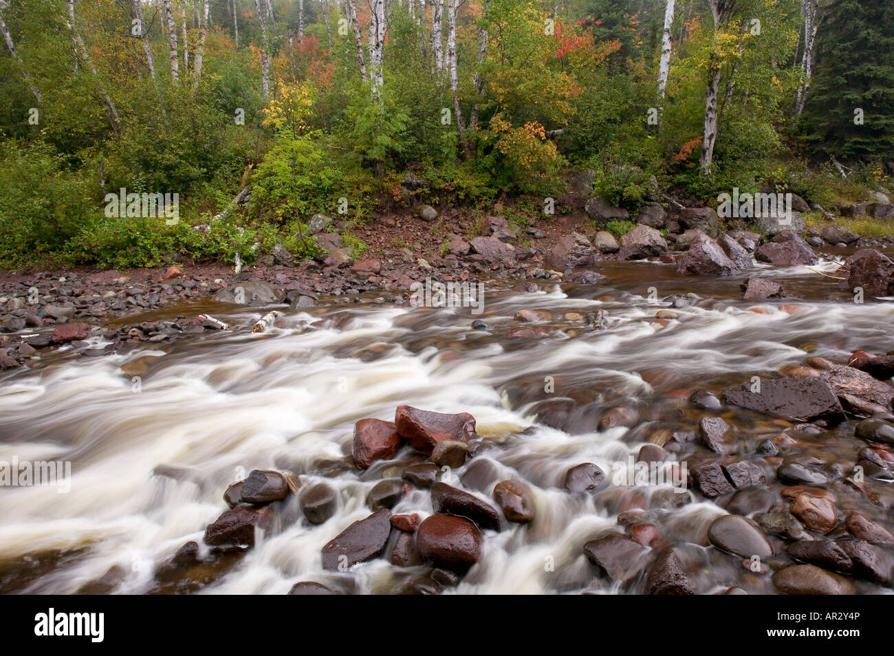 Temperance River shortly before it flows into Lake Superior, Temperance ...