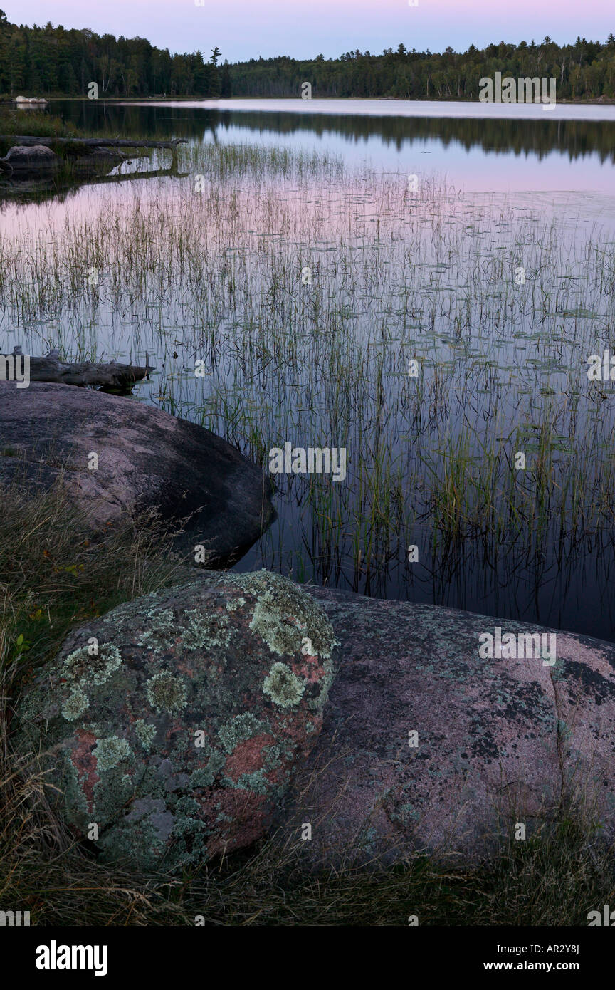 twilight on Nina Moose Lake, Boundary Waters Canoe Area Wilderness ...
