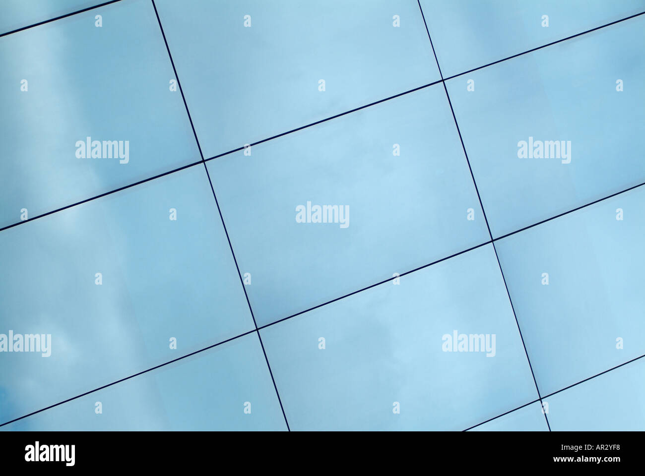 Mirrored Glass Window of an Office Block, Close Up Stock Photo - Alamy