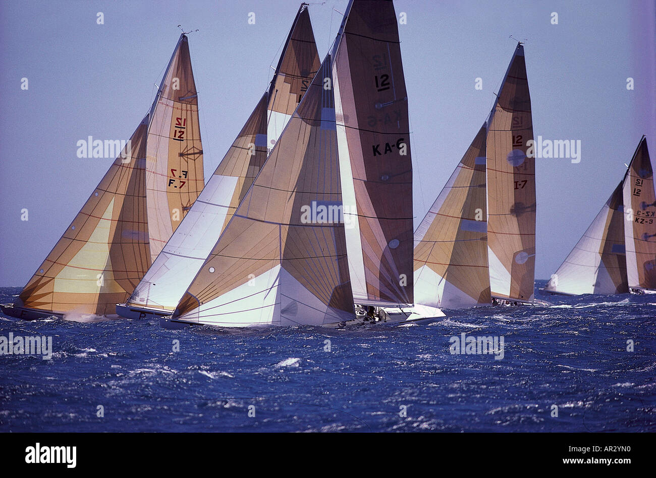 Sailing, 12 Metre Class Regatta, Perth Australia Stock Photo - Alamy