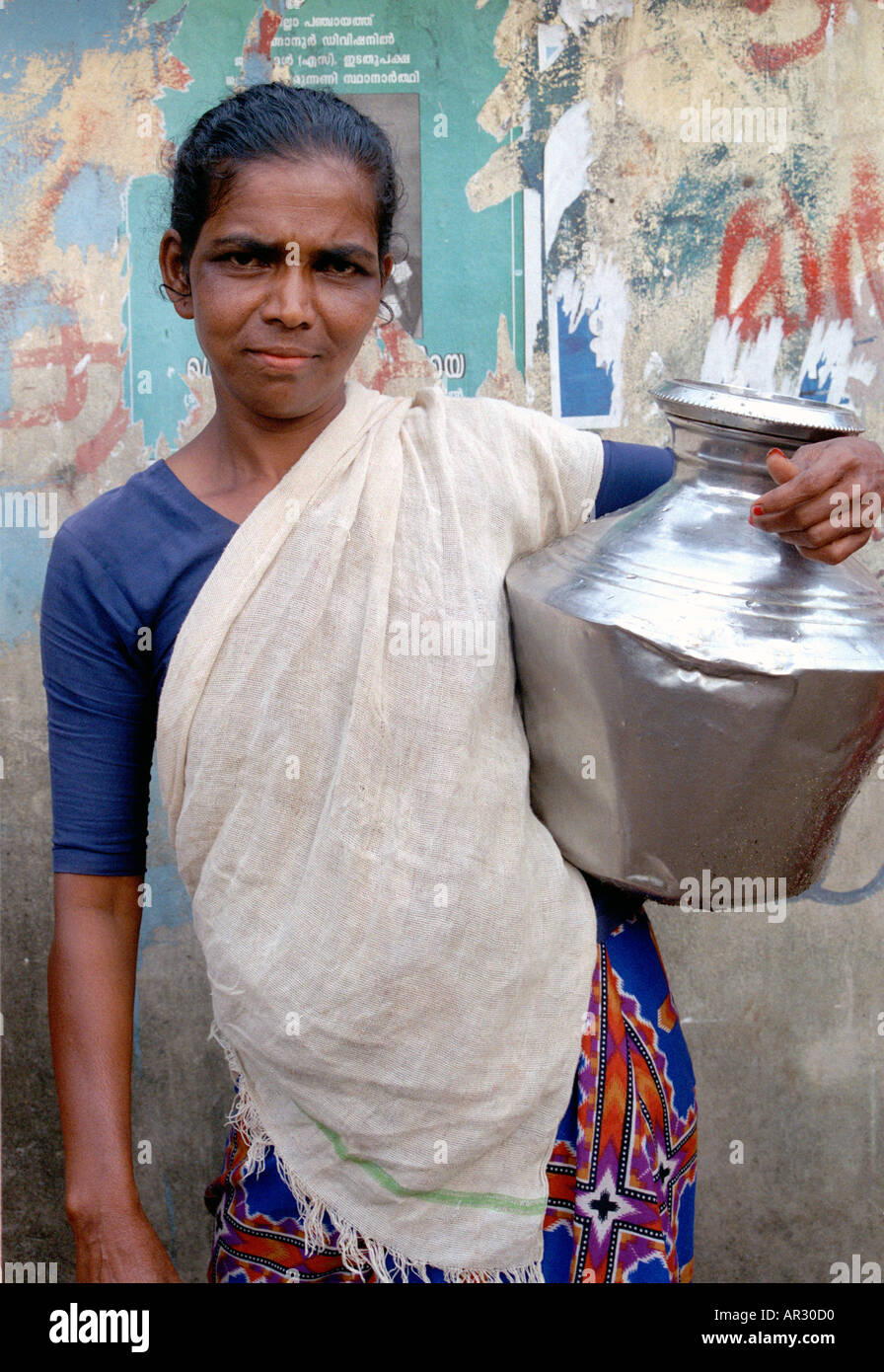 Indian woman metal water hi-res stock photography and images - Alamy